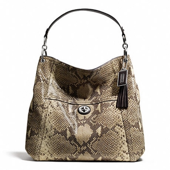 Coach | Bags | Coach Park Python Leather Shoulder Hobo Bag | Poshmark